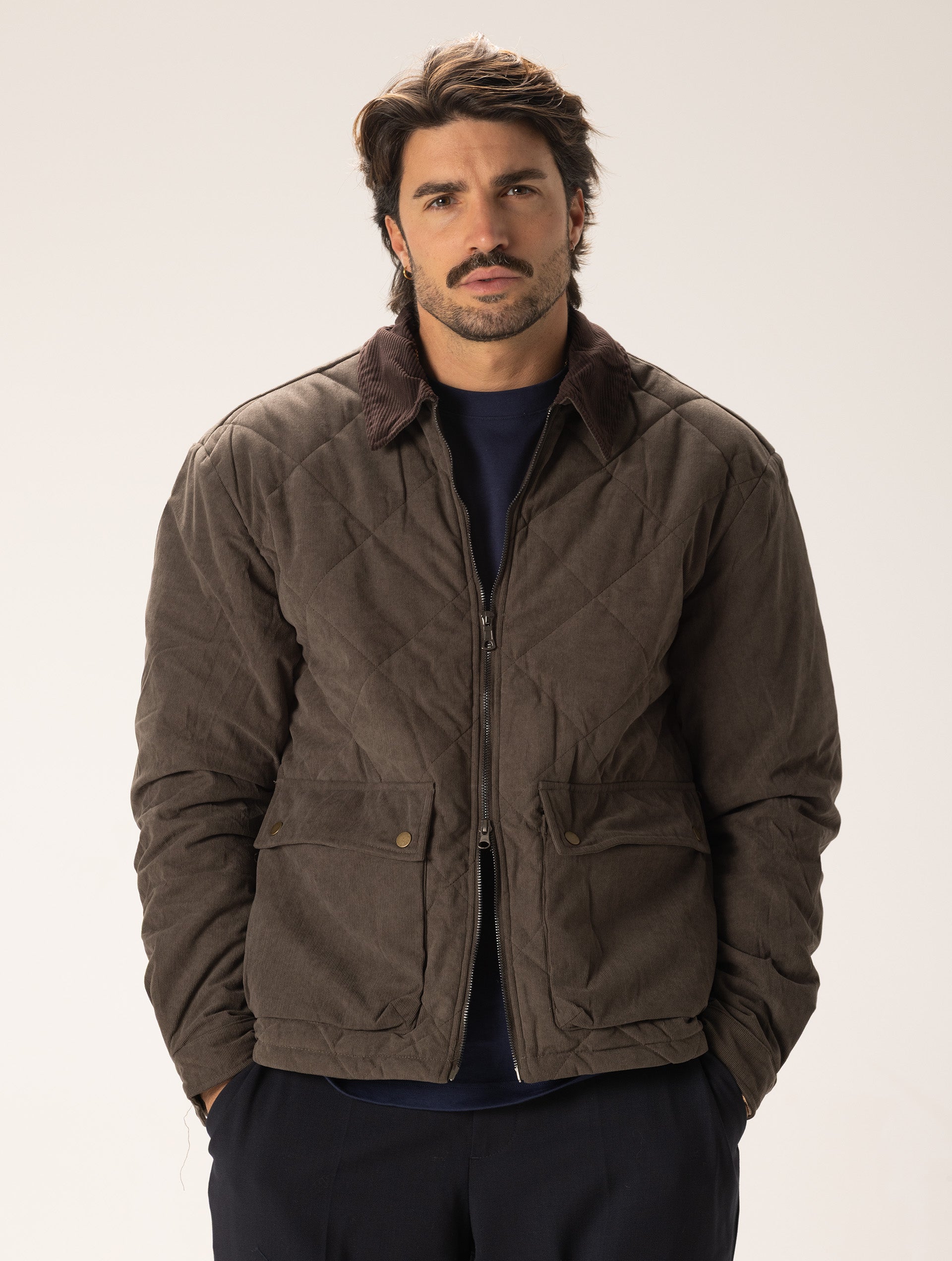 CLEM QUILTED JACKET IN GREEN